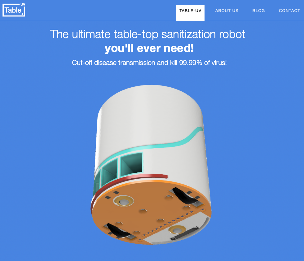 The ultimate table-top sanitization robot you’ll ever need! | TableUV